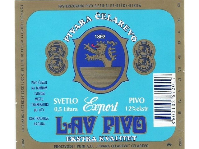 LAV PIVO 0.5 etiketa