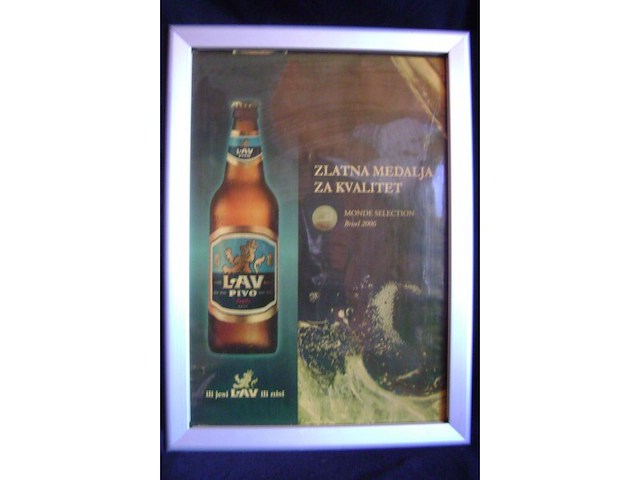 Reklama kartonska Lav pivo
