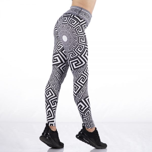 ORNAMENTIC BLACK & WHITE LEGGINGS