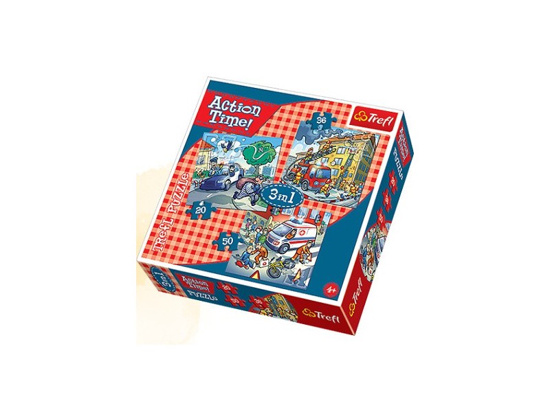 TREFL PUZZLE 3U1 - ACTION TIME RESCUE TIME