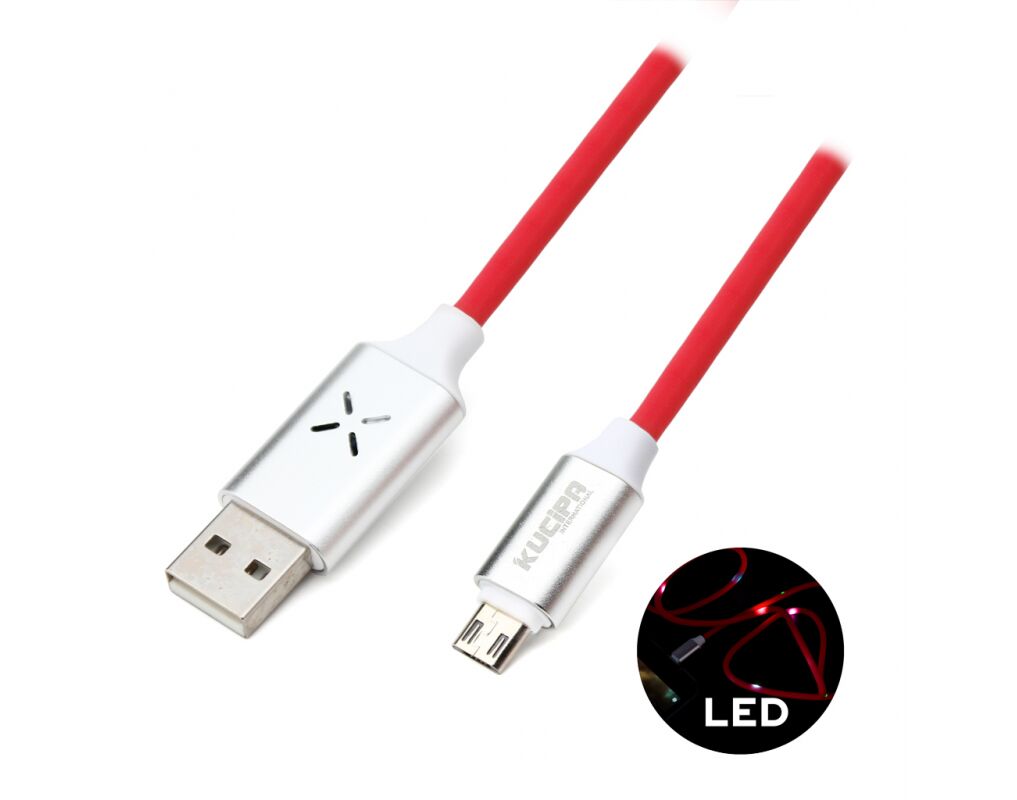 Data kabl KUCIPA K257 micro USB 1m crveni