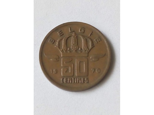 50 Centimes 1970.g - Belgija - Lepa Patina