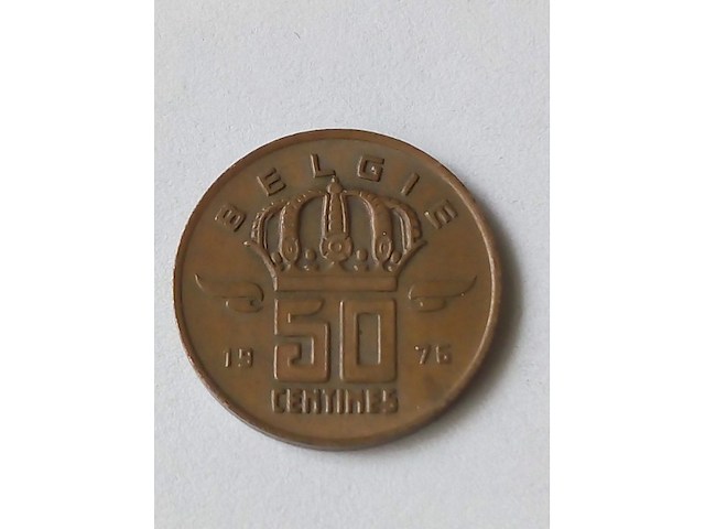 50 Centimes 1976.g - Belgija - Lepa Patina