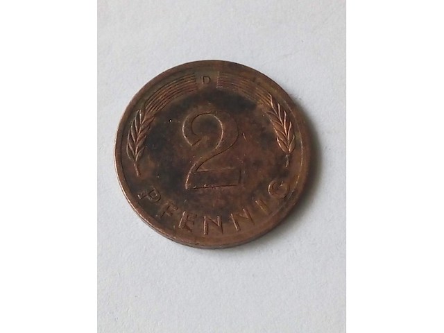 2 Pfennig D 1975.g - Nemačka -