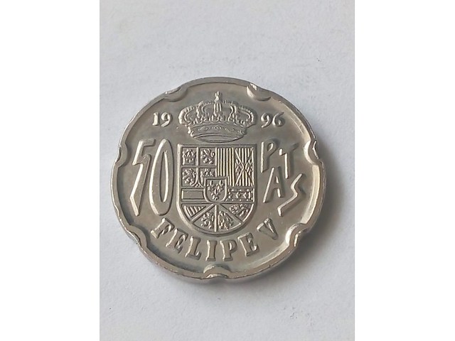 50 Ptas 1996.g - Španija - ODLIČNA -Felipe V