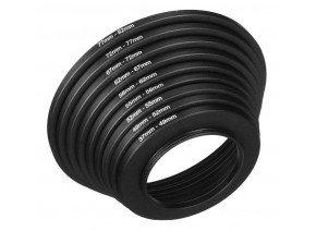37-82mm Lens Step Up Ring Filter Adapter Set