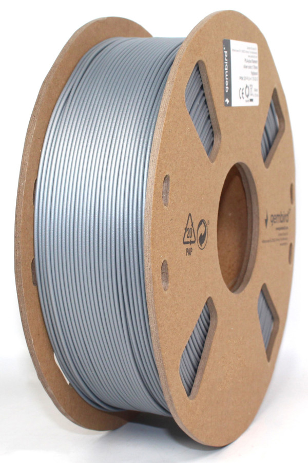 3DP-PLA1.75-01-S PLA Filament za 3D stampac 1,75mm kotur 1KG SILVER Srebrna