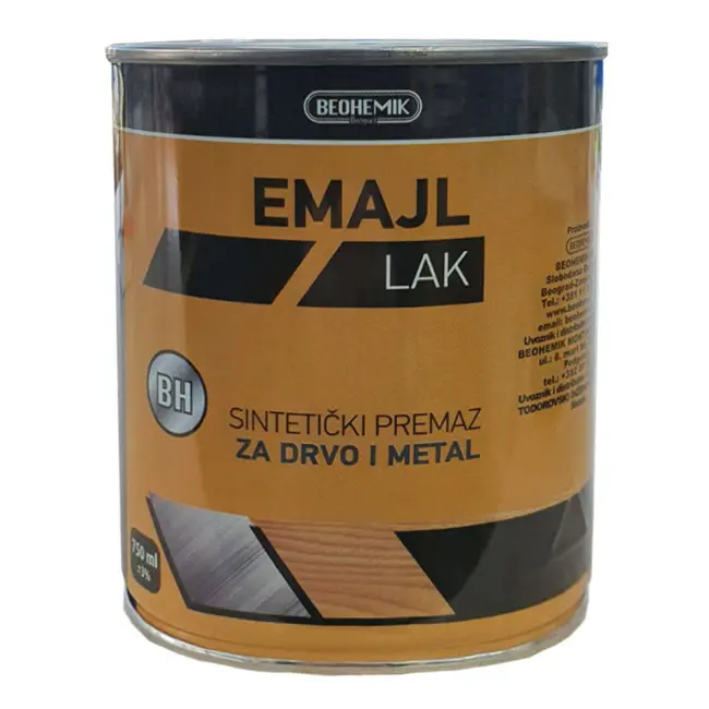 Emajl lak uljani srebrni za drvo i metal 0.75l