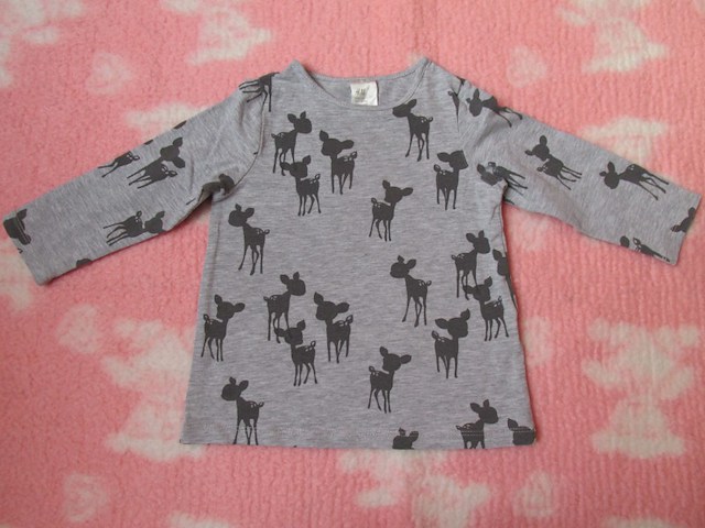(N202.87) Majica dugih rukava Bambi, H&;;M, vel.74