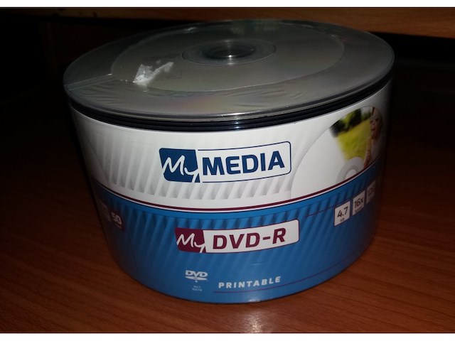 MYMEDIA DVD-R 4.7GB 16X- 50 praznih diskova PRINTABILNI