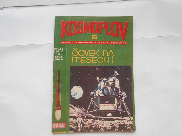 Kosmoplov,br,6, avg.1969. časopis za kosmonautiku