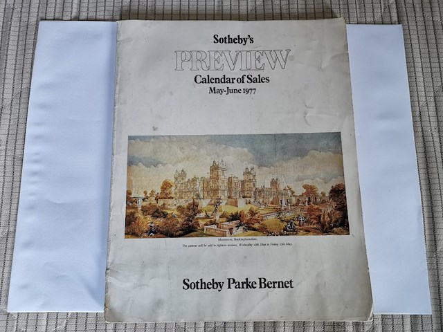Sotheby`s Preview Calendar of Sales 1977