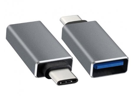 E-GREEN Adapter USB tip C - USB 3.0 M/F crni