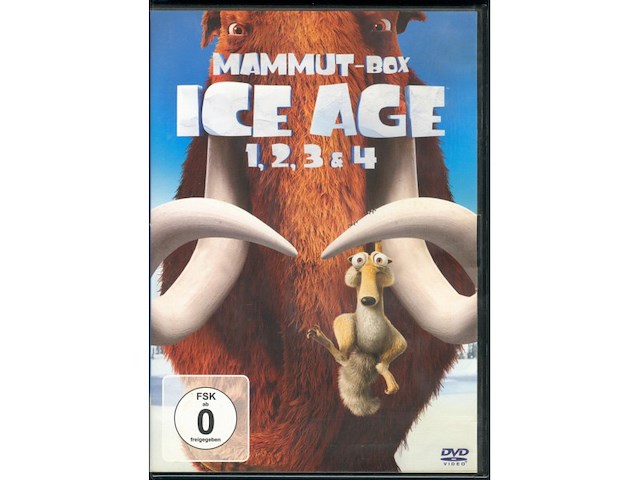 DVD Ice Age 1, 2, 3 and 4