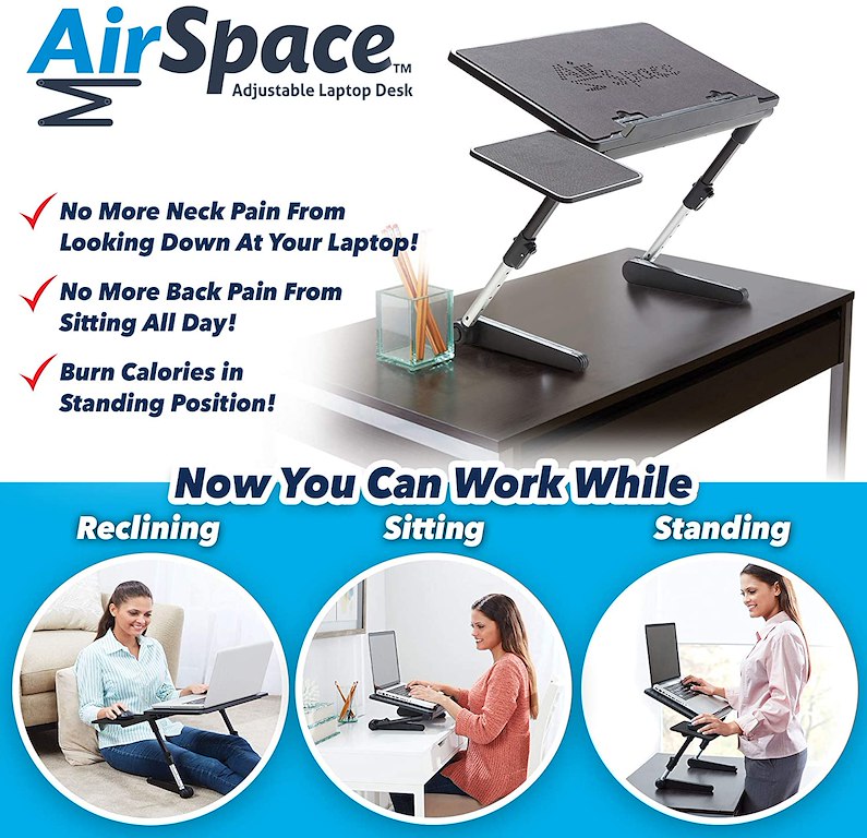 AirSpace podesivi sklopivi sto za laptop