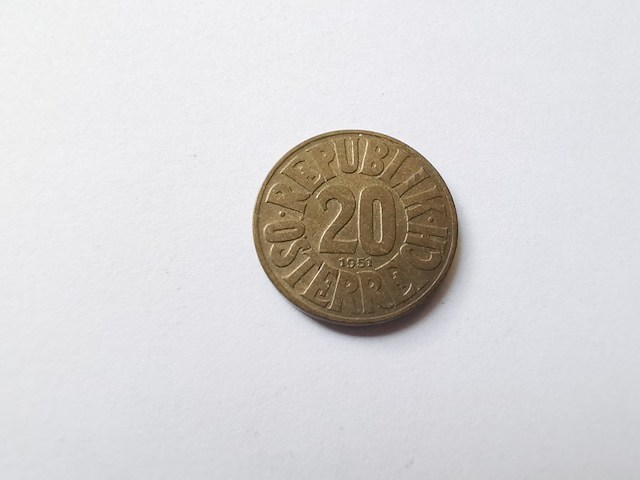 Austrija 20 groschen 1951