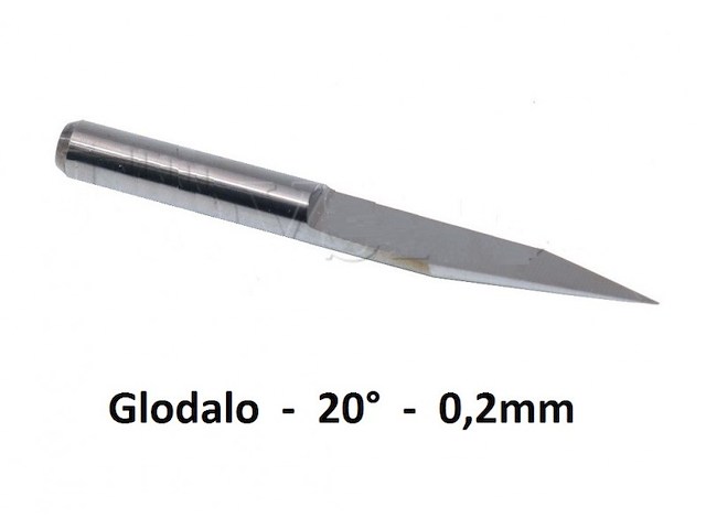 Karbidno glodalo za graviranje ugao 20 stepeni - 0,2mm