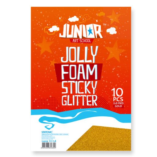 Samolepljivi Pena karton A4 EVA GLITTER ZLATNI 1/10 Junior