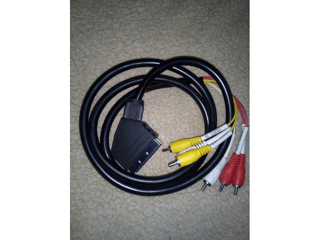 Kabel SCART to 6xRCA Audio/Video (6 činč)  1,5 m dužine