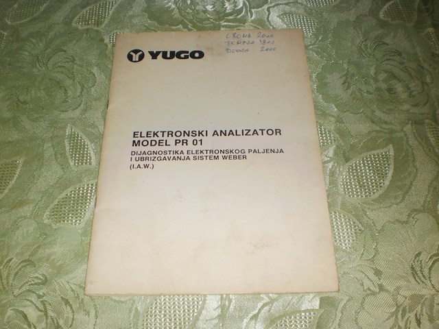 Elektronski analizator Model PR 01   Zastava Yugo autom