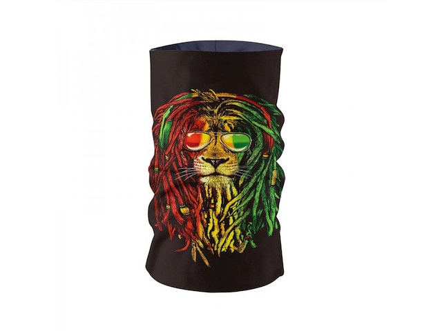 Unisex bandana, marama, maska - reggae motiv, lav, lion