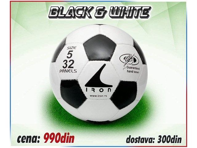 Fudbalske lopte / fudbalska lopta `Black White`
