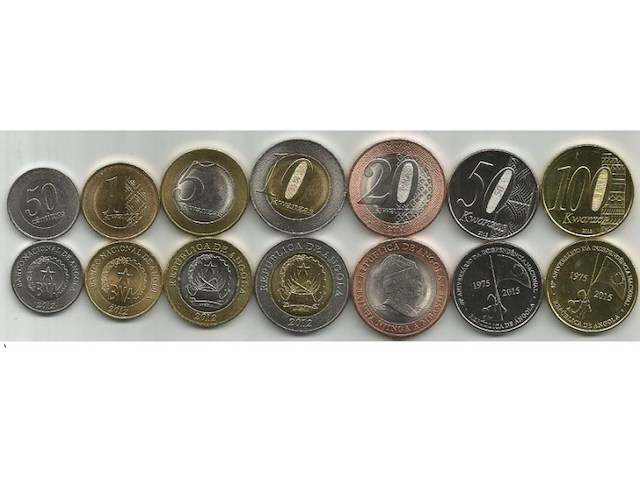 Angola 2012/15. Kompletan set kovanica UNC