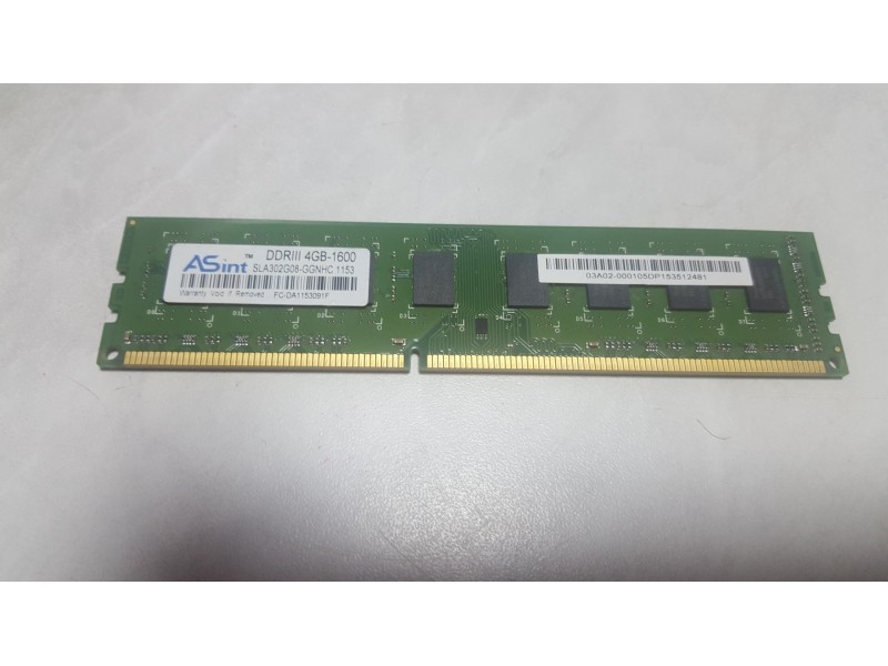 ddr3 4gb ASint 1600mhz ispravna
