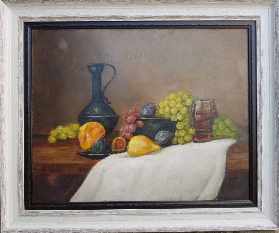 Kompozicija 4, Zarko Drincic, ulje na platnu, sa 51×61 cm, bez 40×50 cm, sertifikat, 18880 dinara