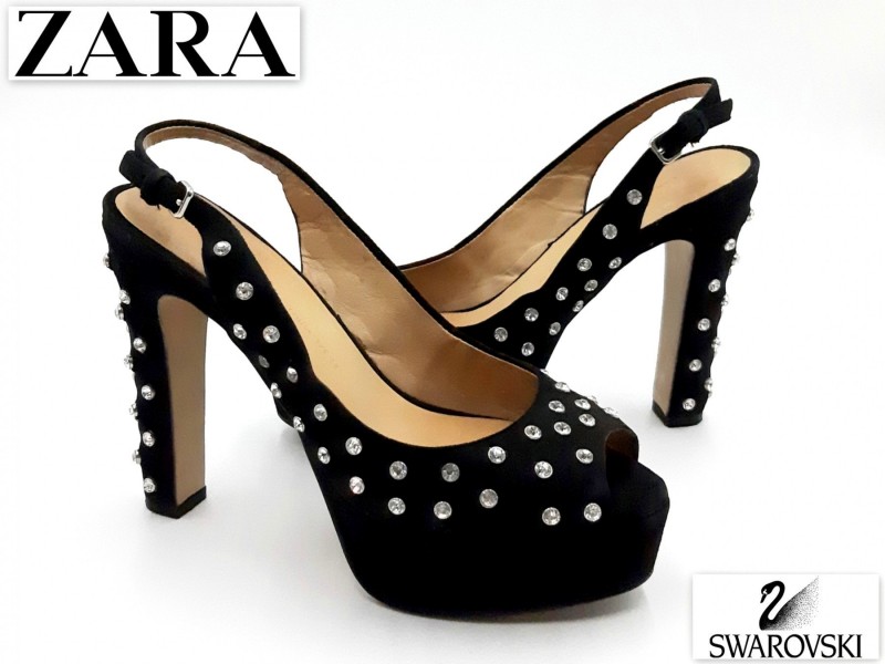 ZARA...MODERNE SANDALE SA SWAROVSKI KRISTALIMA BR.37