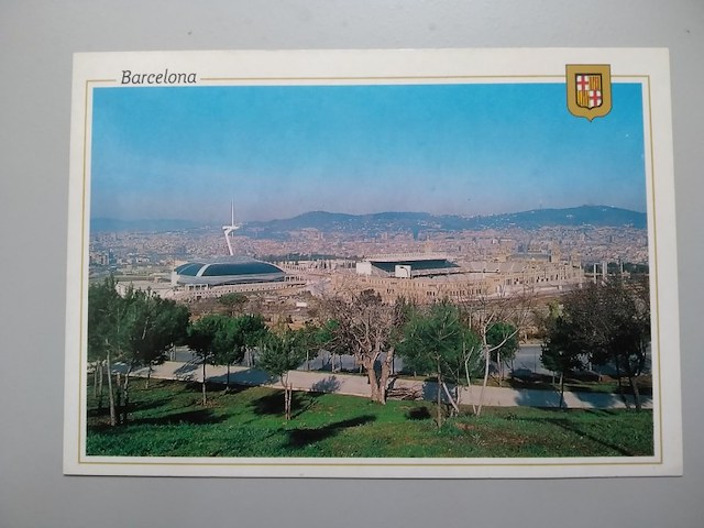 Razglednica: Barcelona - Olimpic ring/ Olimpic Stadium