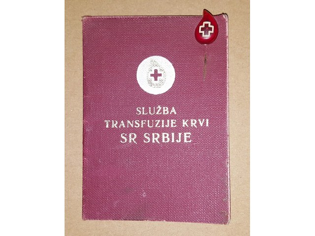 Knjižica Služba Transfuzije Krvi SR Srbije
