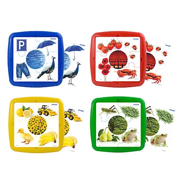 Set 4 puzzle - osnovne boje Miniland 35250