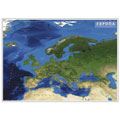 EVROPA - SATELITSKA - Zidna karta na baneru satelitski snimak Razmera: 1:3 800 000 Dimenzije: 1600 x 1300 mm