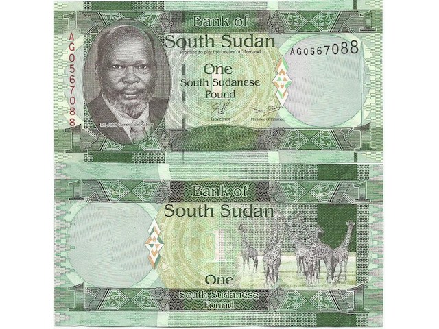 South Sudan 1 pound 2011. UNC