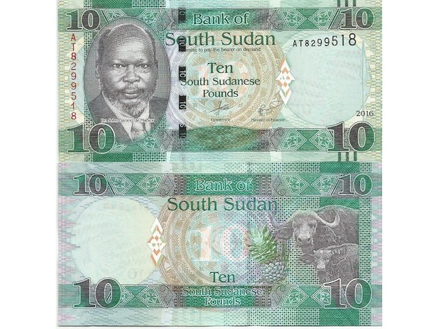 South Sudan 10 pounds 2016. UNC