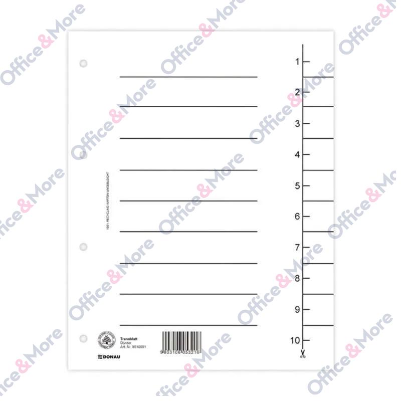 DONAU PREGRADNI KARTON A4 BELI 1/100