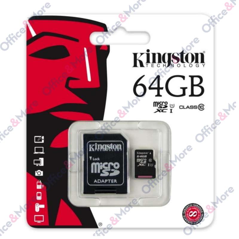 KINGSTON MICRO SD 64GB MEM.KARTICA+ADAPTER (10)