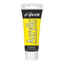 Akrilna boja El Greco 75 ml Genuine Yellow Citron