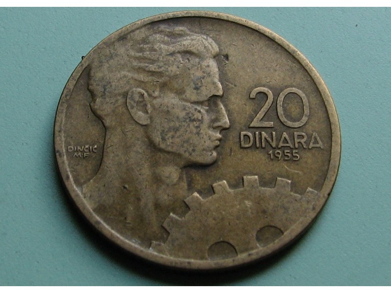 Jugoslavija - 20 Dinara 1955