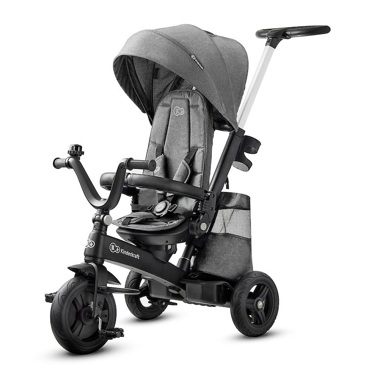 Tricikl guralica Kinderkraft EASYTWIST platinum grey