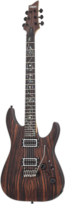 Schecter C-1 Exotic Ebony Natural Satin električna gitara # 3337