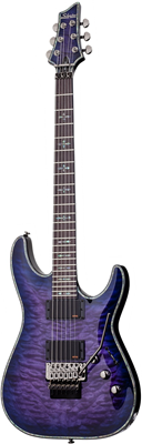 Schecter Hellraiser C-1 FR Trans Purple Burst električna gitara # 3005