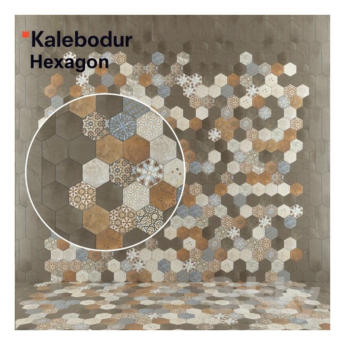 HEXAGON Taupe 17,5x20