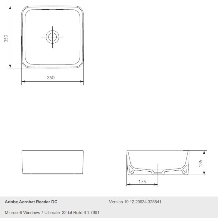 Cersanit CREA lavabo kocka 35cm