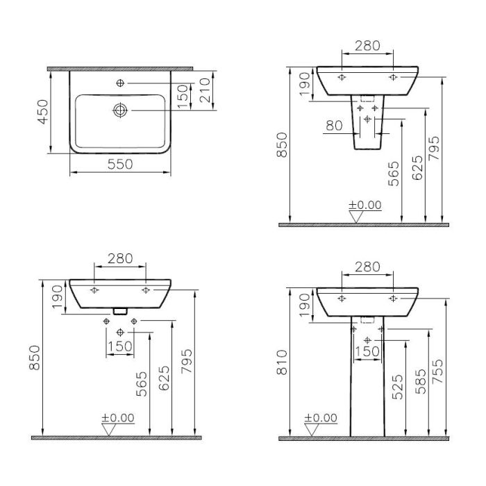 Vitra INTEGRA lavabo 55 cm