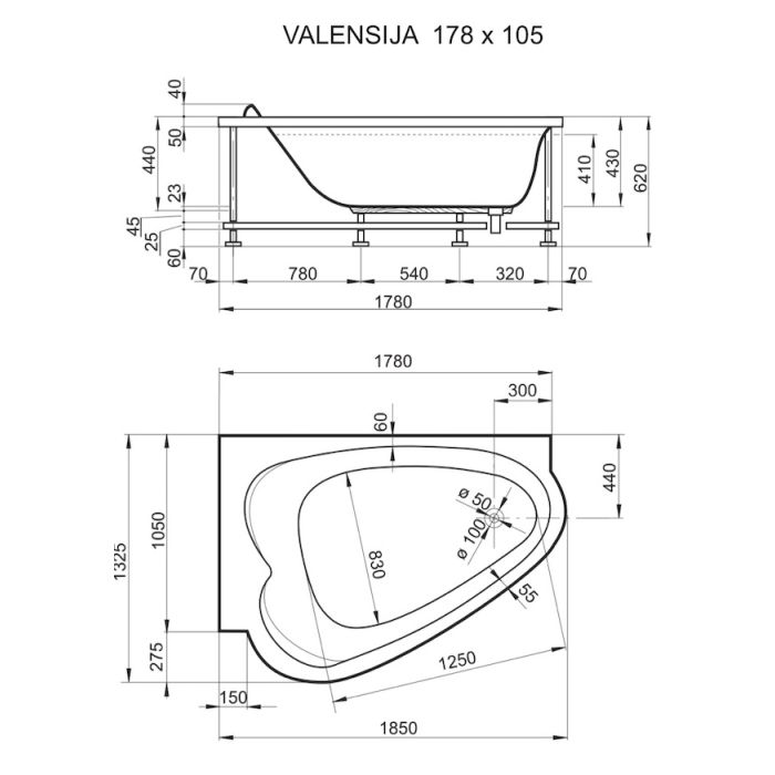 Akrilna 178x105 VALENSIJA