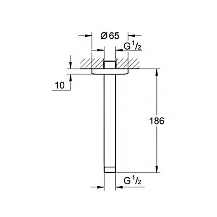 GROHE tuš držač plafonski 19 cm