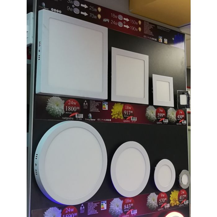 LED panel 18W KOCKA ugradna