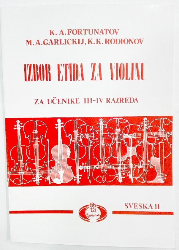 Izbor etida za violinu za učenike III-IV razreda